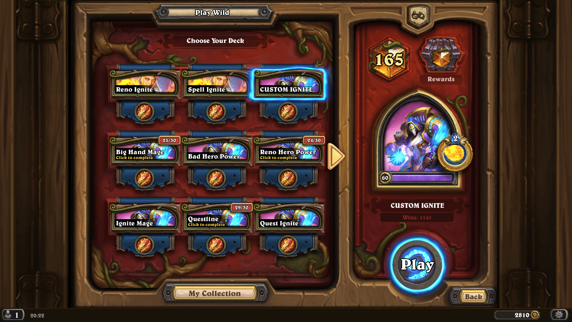 Ignite Mage #165 Legend - LtLabcoat | Hearthstone Wild Decks