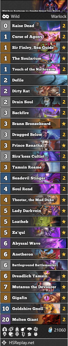 (Wild Heroic Brawliseum) 12-2 Renathal Abyssal Curse Warlock - 奶粉 ...