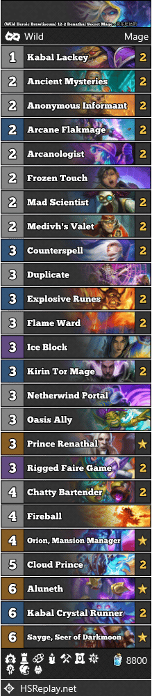 (Wild Heroic Brawliseum) 12-2 Renathal Secret Mage - 安东尼达斯 ...