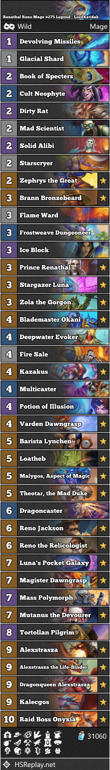 Renathal Reno Mage #275 Legend - LordXavdak (Score: 37-19 ...