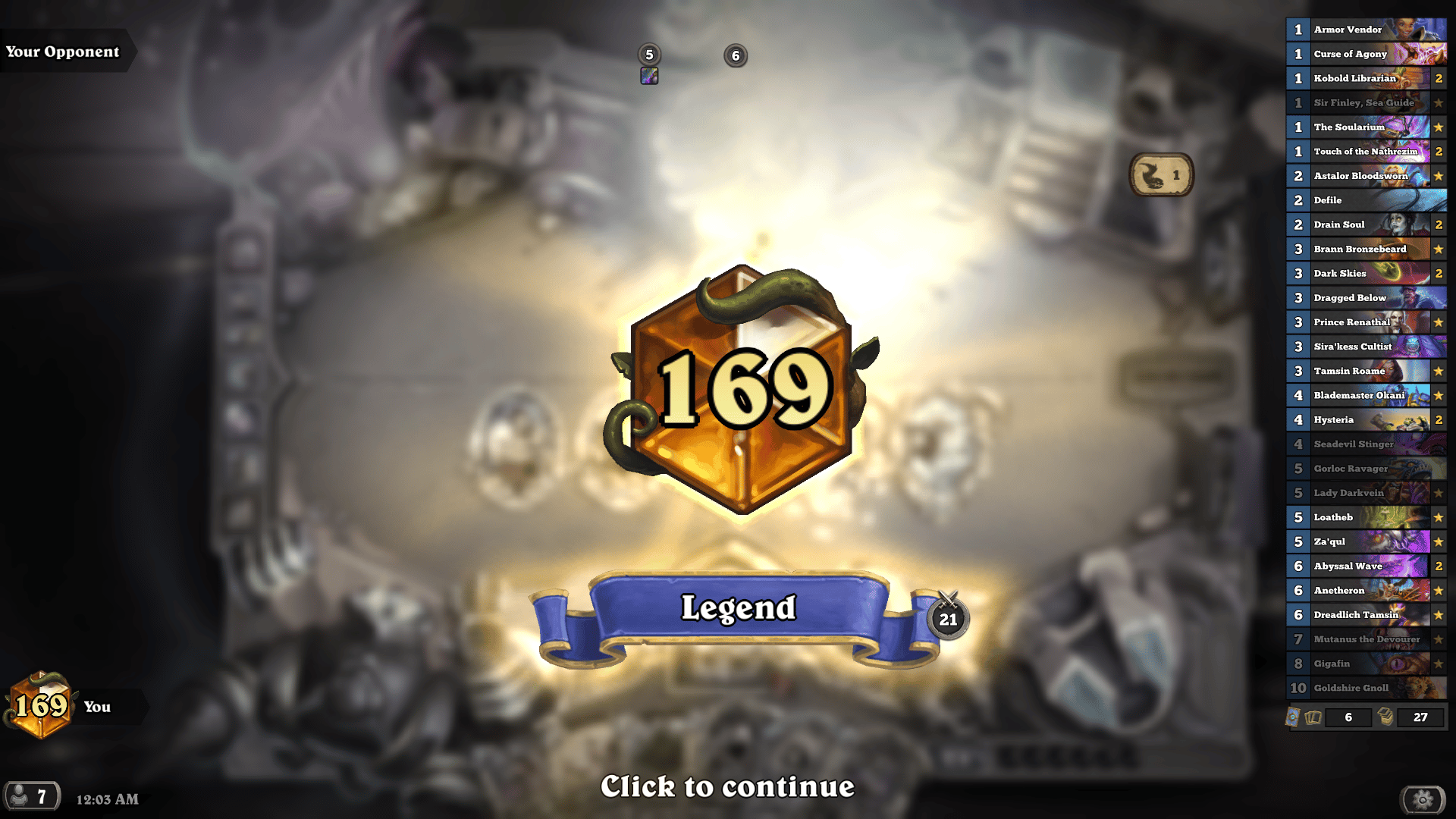 Renathal Abyssal Curse Warlock #169 Legend - MrTrenbolone | Hearthstone