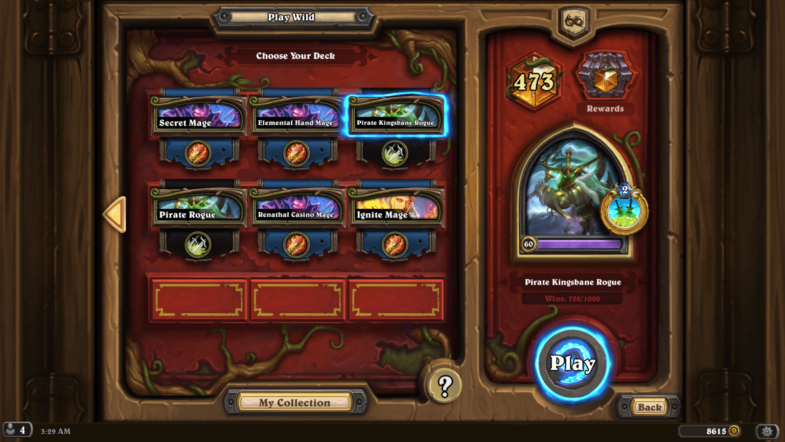 Renathal Kingsbane Rogue #473 Legend - Wizardude (Score: 8-2 ...