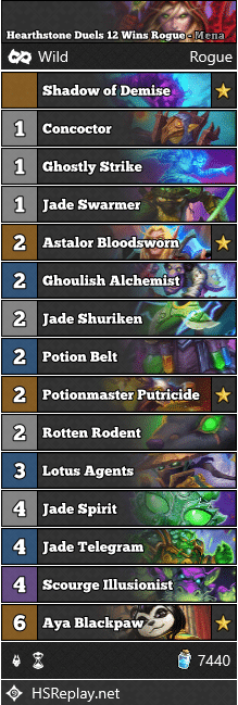 Hearthstone Duels 12 Wins Rogue - 𝕄𝕖𝕟𝕒 (Connections | Green Tortollan ...
