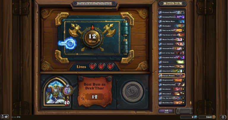 Hearthstone Duels 12 Wins Drekthar Goris Harness The Elements