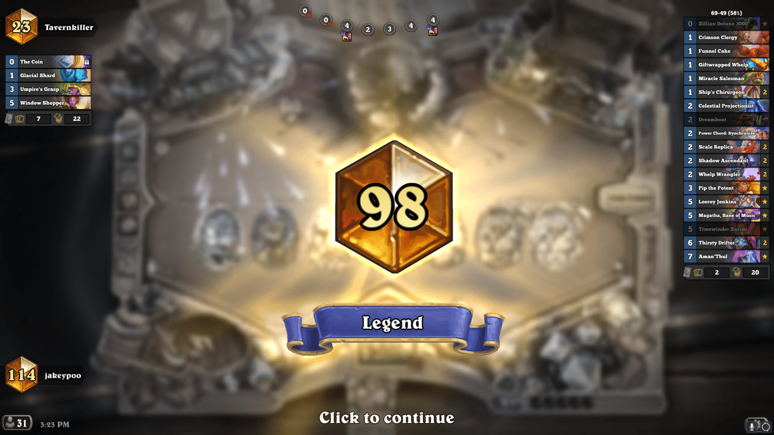 Zarimi Priest #98 Legend - jakeypoo (Score: 69-49) | Hearthstone ...