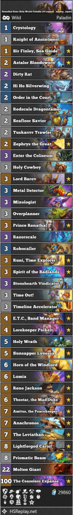 Renathal Reno Holy Wrath Paladin #9 Legend - zephyr_japan | Hearthstone ...